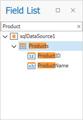 Feldliste | DevExpress End-User Documentation